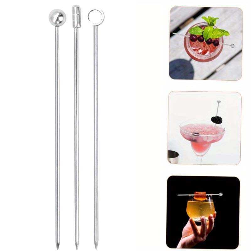 Jual Tusukan Buah Cocktail Pick Garnish Decoration Stainless Steel 1PCS ...
