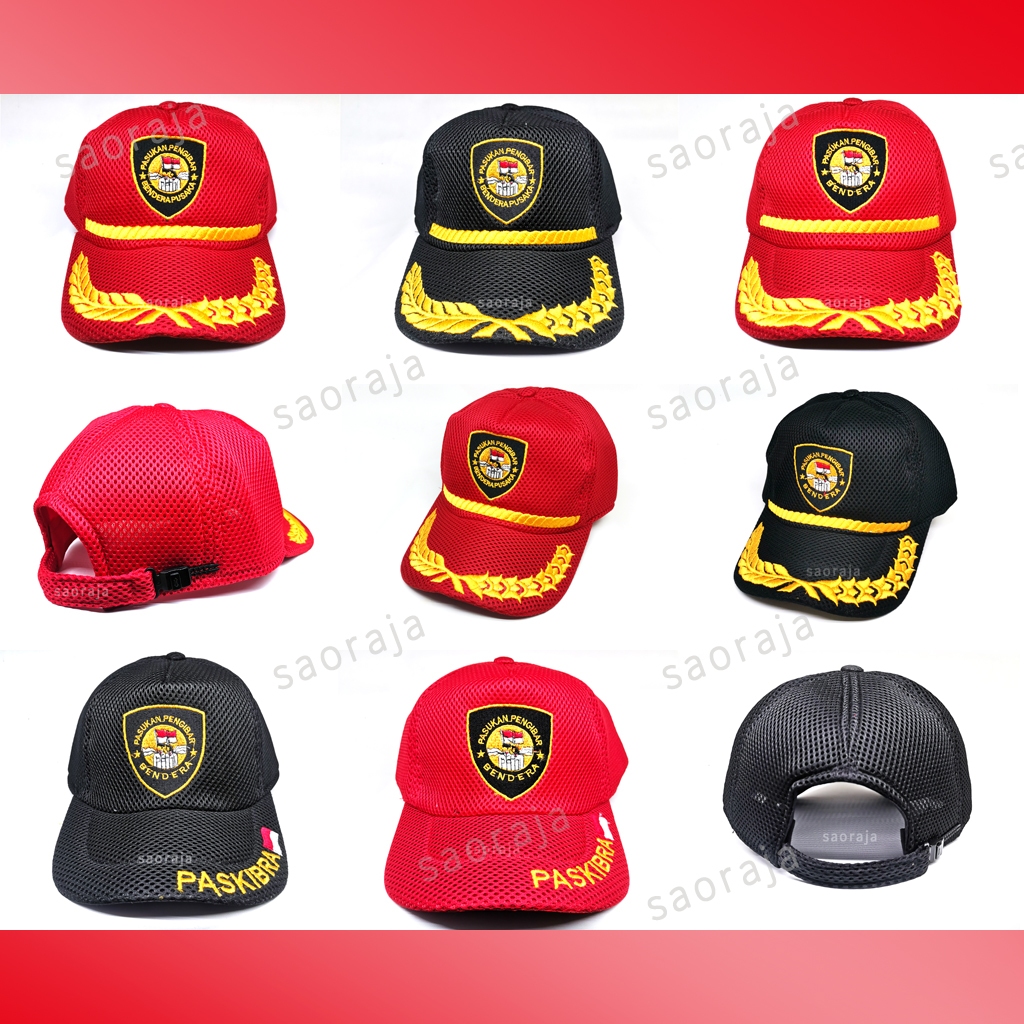 Jual Topi PASKIBRA ( Pasukan Pengibar Bendera ) Topi Double Mesh Bordir ...
