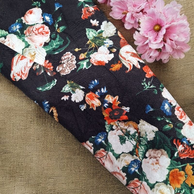 Jual kain katun linen motif bunga | Shopee Indonesia
