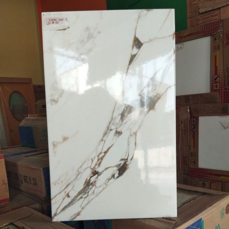 Jual Keramik 25x40 Everest gold Series At glossy urat marble | Shopee ...