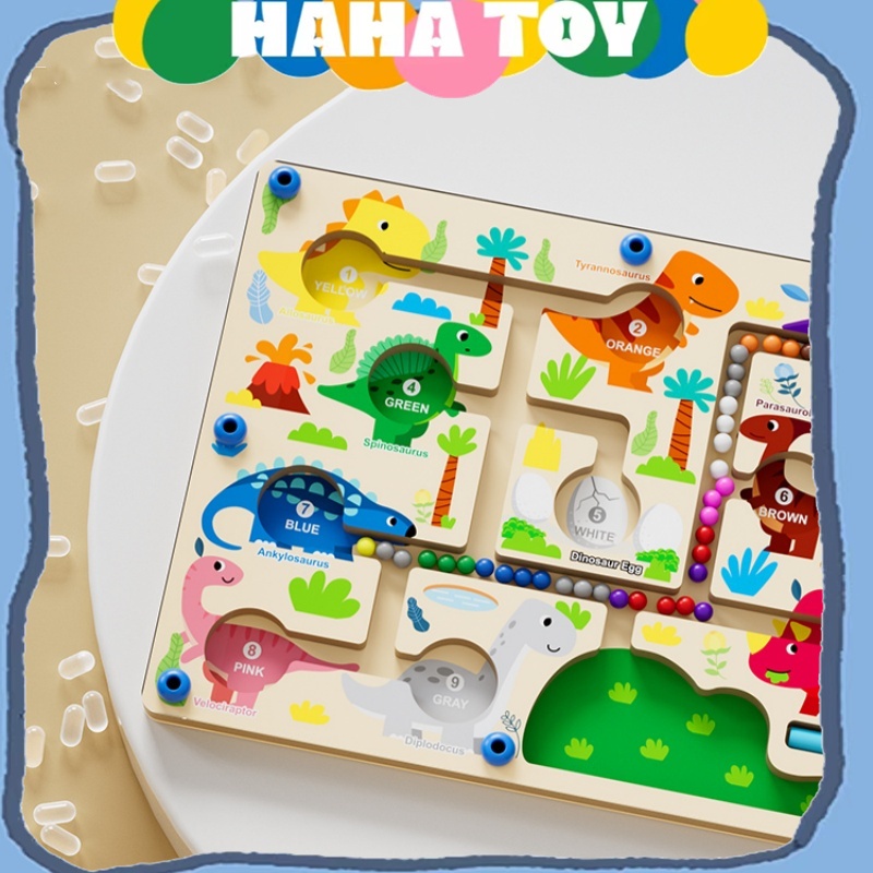 Jual Wooden Magnetic Counting Toy Color Sorting Maze Color ...