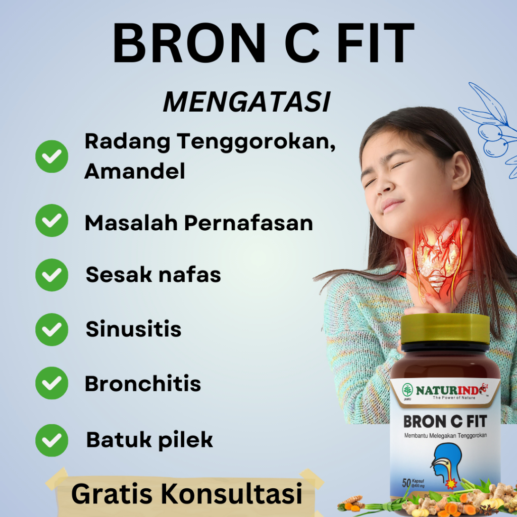 Jual Obat Herbal Naturindo Bron C Fit Mengatasi Batuk Pilek Bronchitis ...