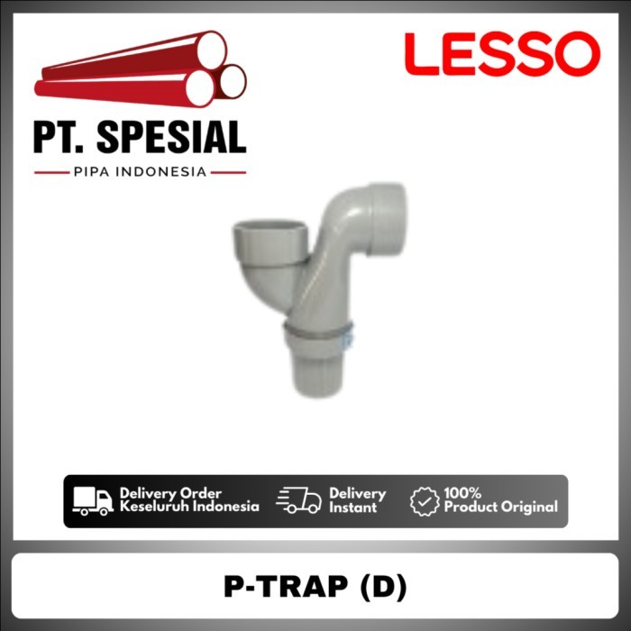 Jual P-Trap 2 Inch PVC D Lesso / P Trap 2 Inch / P-Trap D Lesso / P ...