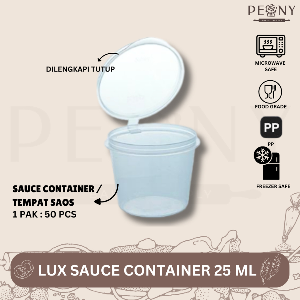Jual (50 PCS) LUX SAUCE CONTAINER 25 ML / TEMPAT SAMBAL / TEMPAT SAOS ...