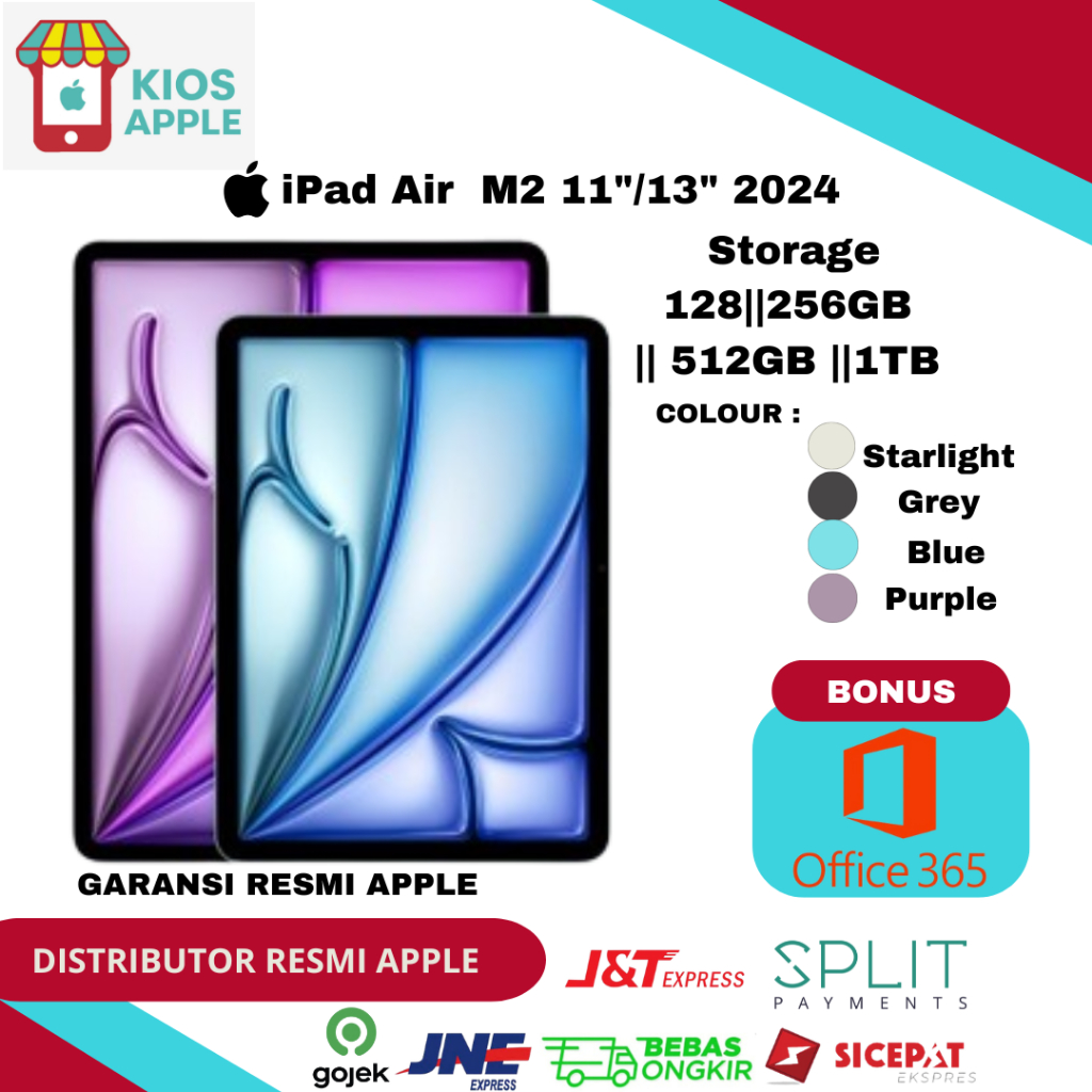 Jual NEW - Apple iPad Air 11-inch (M2) 2024 | 128GB /256GB/512GB/1TB ...