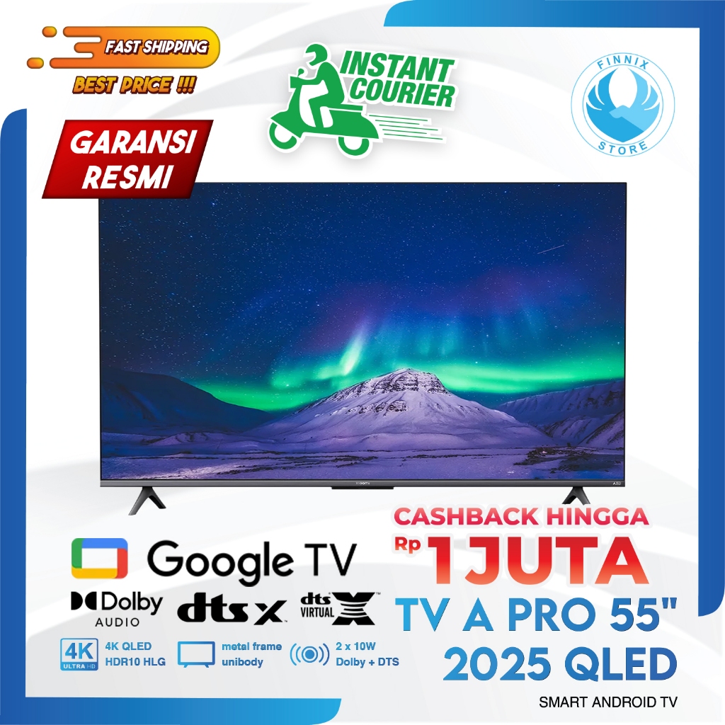 Jual Xiaomi Mi Google TV 55" Inch A Pro 2025 4K QLED 60Hz Dolby Smart ...