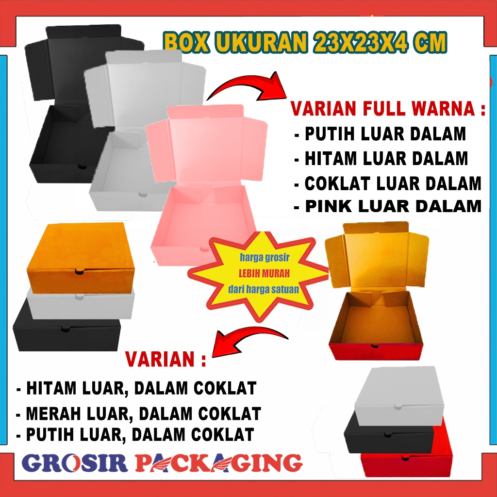 Jual Box 23x23x4cm Box Hampers / Kotak Kado / Kotak Baju / Box Kaos ...