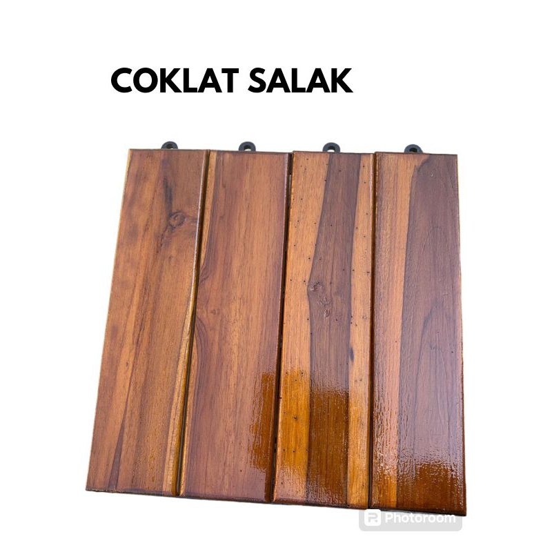 Jual DECKING TILE KAYU JATI ASLI/GARDEN TILE/LANTAI KAYU JATI ASLI ...