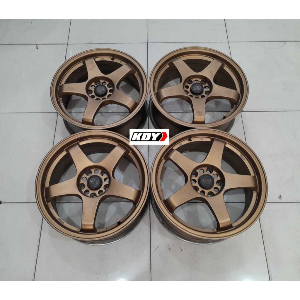 Jual Pelek Mobil Bekas Murah JDM TE37 ROTA R17 Lebar 7,5 Hole 5X114,3 ET42 BRONZE PNP Civic Rush ...