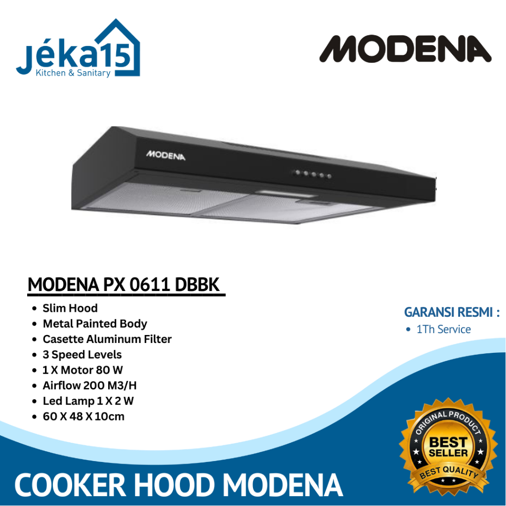 Jual MODENA PX 0611 DBBK COOKER HOOD PENGHISAP ASAP | Shopee Indonesia