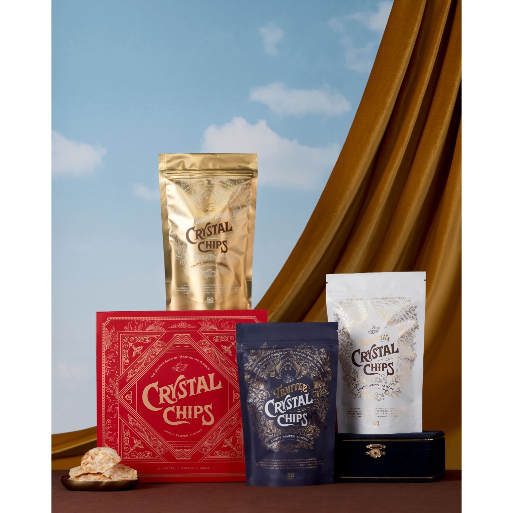 Jual Crystal Chips Tempeh / Tempeh Chips Almond / Kripik Tempe Almond ...