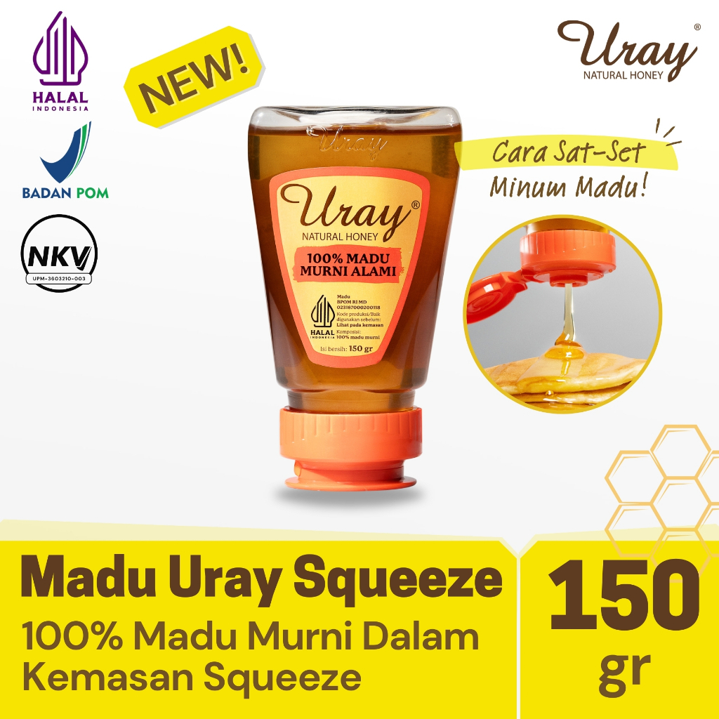 Jual Madu Uray Squeeze - 100% Madu Murni 150GR | Shopee Indonesia