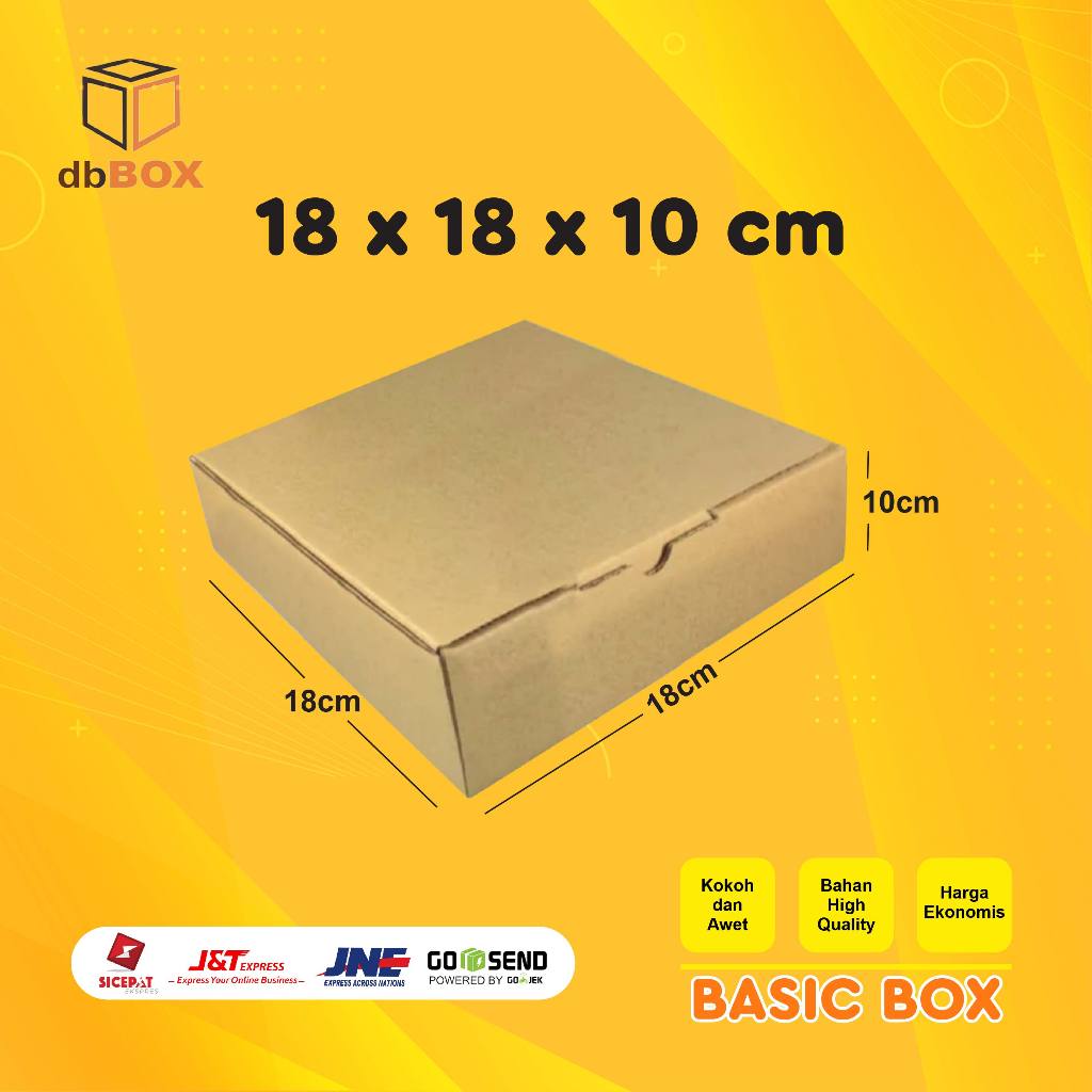 Jual Kardus 18x18x10 cm | Box Die Cut dan Easy Usage | Box Kue Tart ...