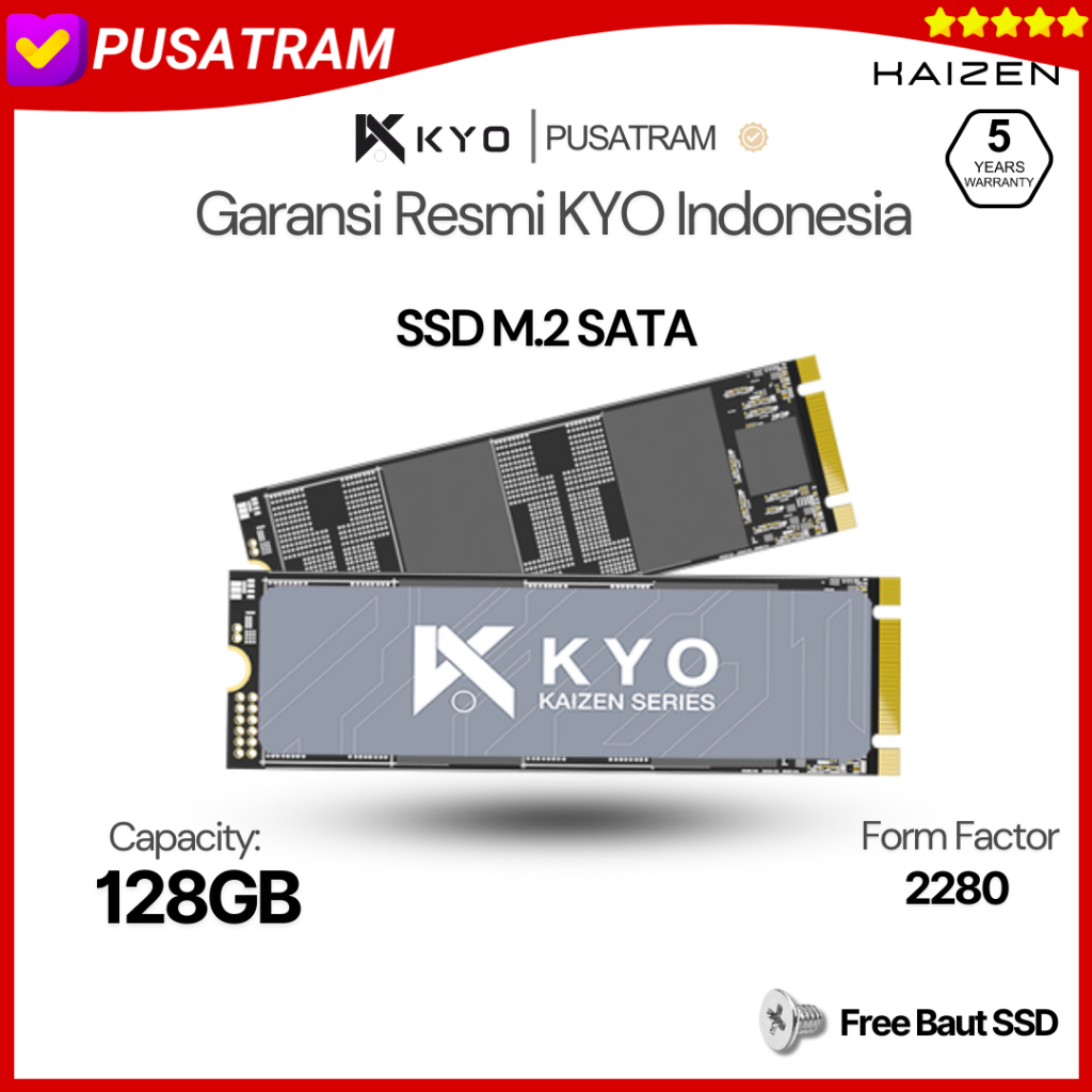 Jual SSD M2 SATA / M.2 SATA / M2SATA 128GB KAIZEN RESMI (GARANSI 5 TAHUN) | Shopee Indonesia