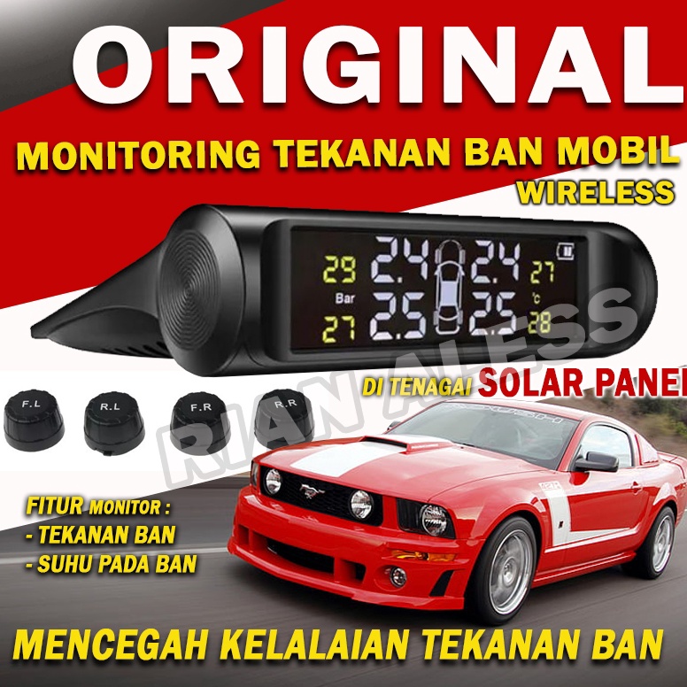 Jual KODE G46O Monitoring Tekanan Ban Mobil Solar Panel Surya Wireless ...