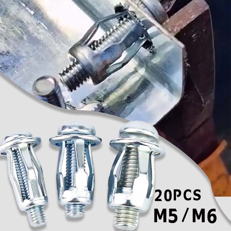 Jual Baut Jack Nut 20pcs Sekrup M5 / M6 Hollow Wall Anchor Jack Nuts ...