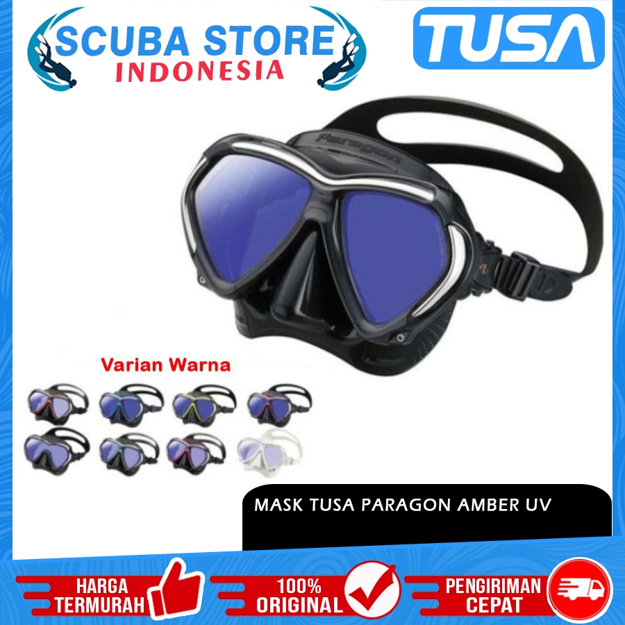 Jual M2001S Mask Tusa Paragon Amber UV 420 Scuba Diving Masker Selam Snorkeling Freediving ...