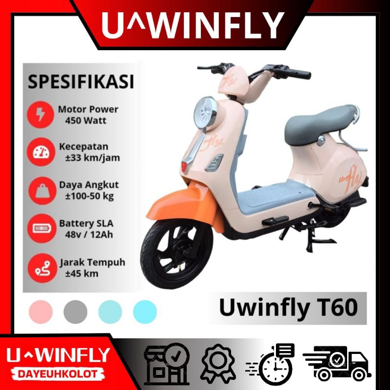 Jual Sepeda Listrik Uwinfly T60 500Watt NFC System LANGSUNG KIRIM Garansi Resmi Nasional Uwinfly ...