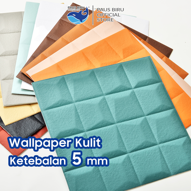 Jual Paus Biru - Wallpaper Sticker Foam Motif Diamond Bahan Kulit ...