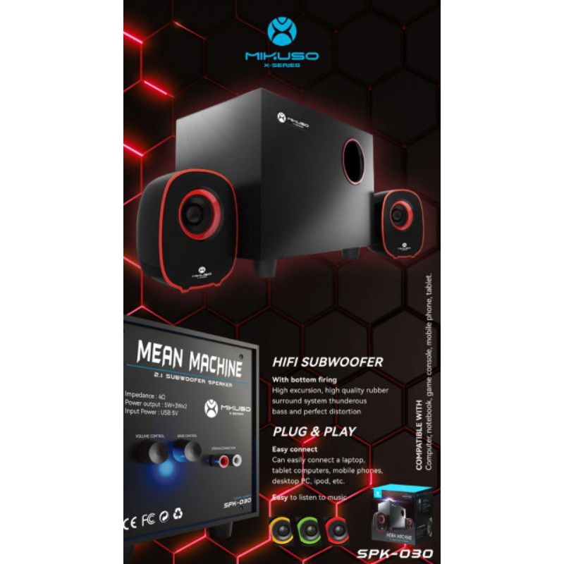 Jual Speaker Aktif Nubwo Rename to Mikuso NS-030 Mean Machine 2.1 ...