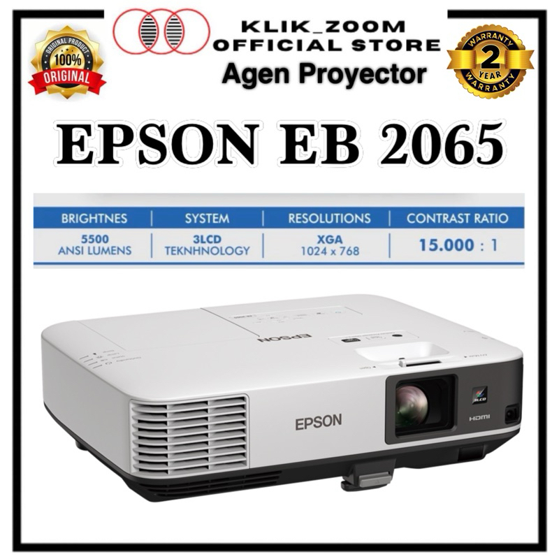 Jual PROYECTOR EPSON EB 2065 ORIGINAL PRODUCT | Shopee Indonesia
