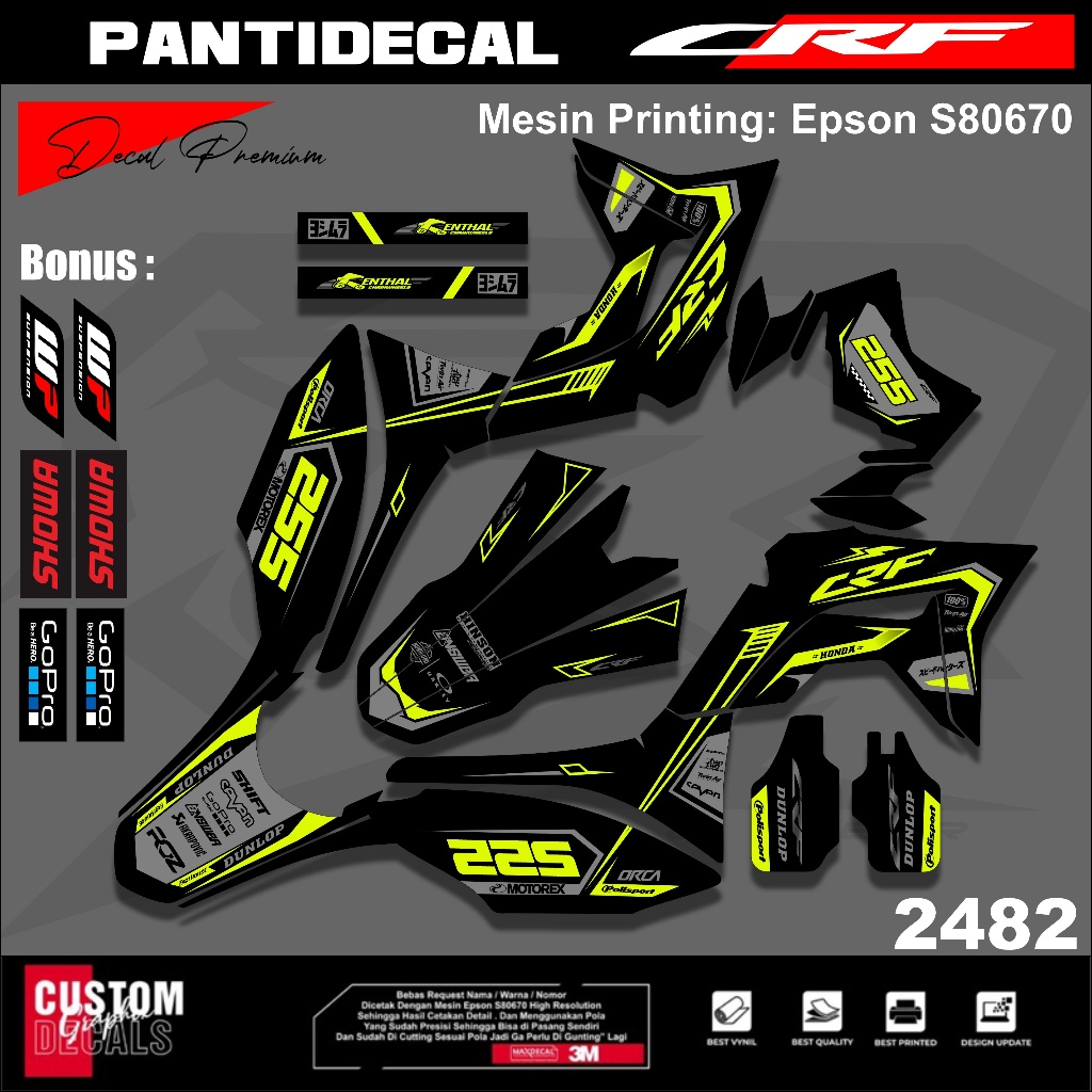 Jual DECAL STICKER HONDA CRF 150 L / DEKAL STIKER CRF 150 L SUPERMOTO ...