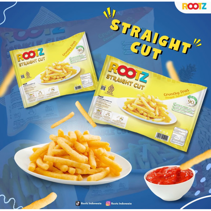 Jual Rootz Cassava Frozen (Singkong) Straight Cut 900 Gram | Shopee ...