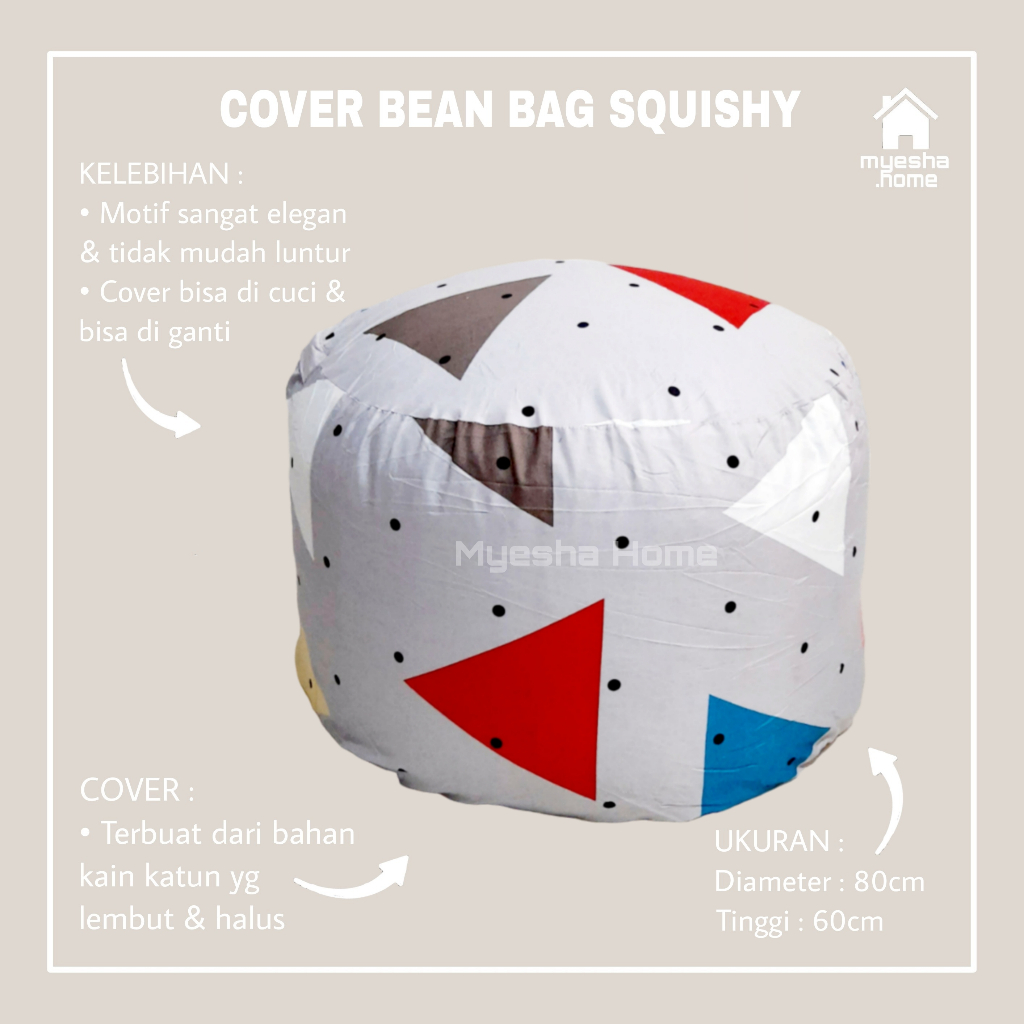 Jual Cover Sofa Bean Bag Squishy / Sarung Sofa Bean Bag Bulat CBS25 | Shopee Indonesia