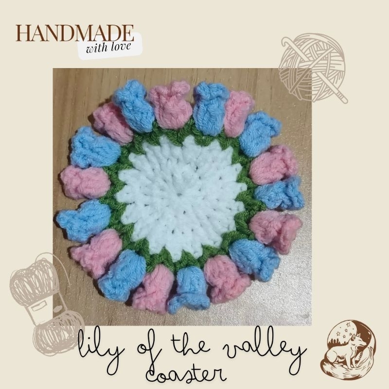 Jual Coaster Bunga Lily of the valley dan Tulip Handmade Custom ...