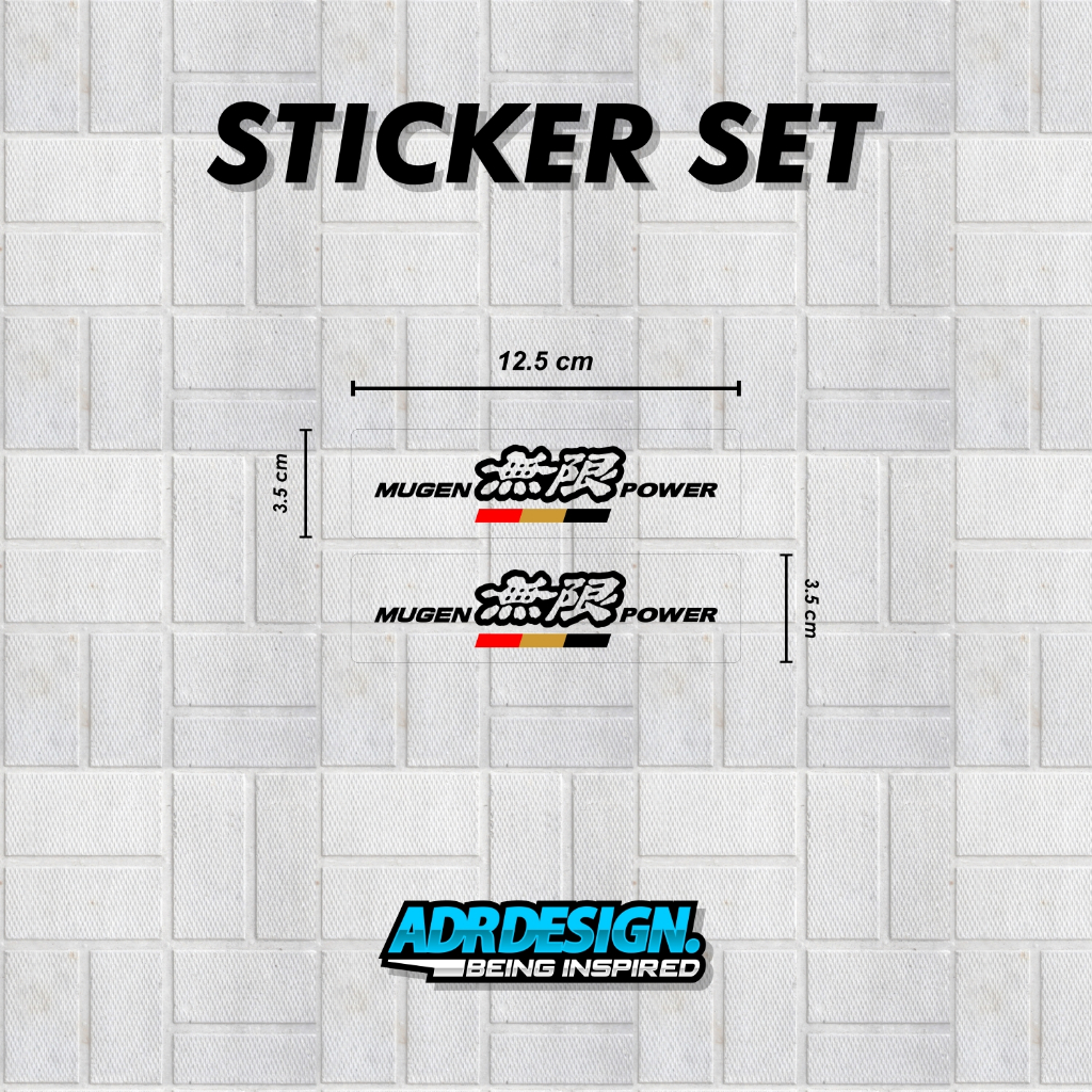 Jual Sticker Spoiler Mugen Power GT Wing Honda Brio / Jazz / City ...