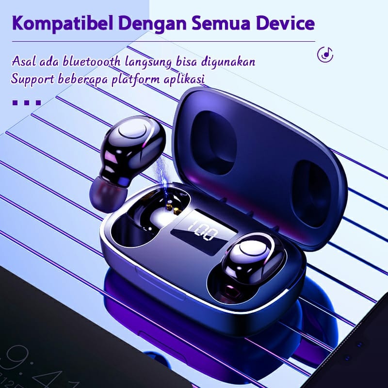 Jual FASHIONKAMAR Earphone Bluetooth True Wireless Headset S9 | Shopee ...