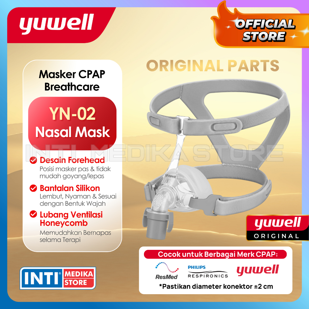 Jual YUWELL - NASAL Mask CPAP BiPAP Sleep Apnea | Masker Hidung YN02 YN03 | Shopee Indonesia