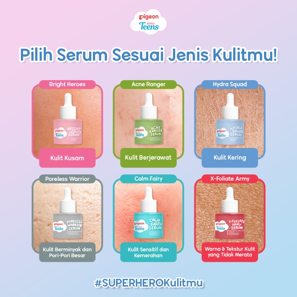 Jual PIGEON Teens Serum Netto 20 mL | Serum Bright Heroes | Acne Ranger | Hydra Squad | Pore ...