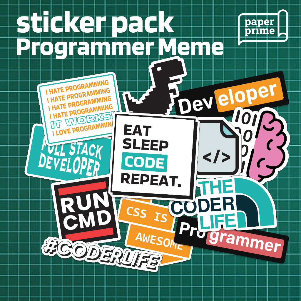 Jual Sticker Pack Parody Programmer Meme Waterproof | Stiker Lucu ...