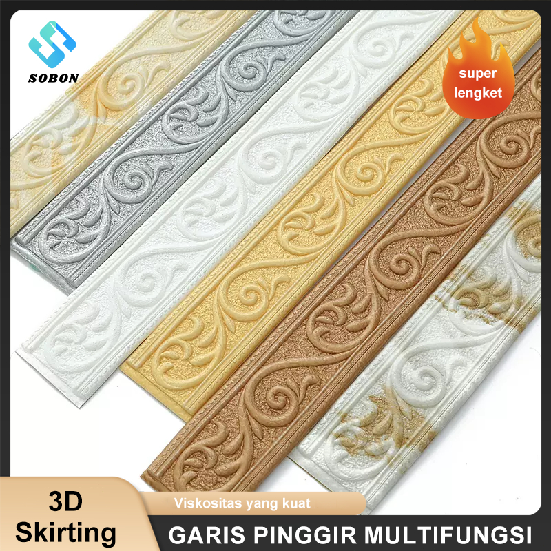 Jual Wallpaper Dinding Wall Border List 3d Foam Stiker（230cm*5cm） List ...