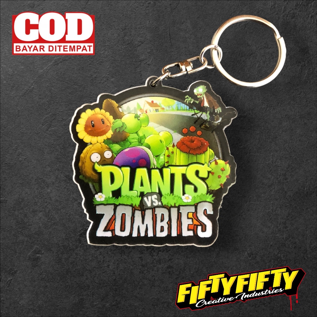 Jual Gantungan Kunci Karakter Plants Vs Zombies Model 3 Keychain Bahan ...