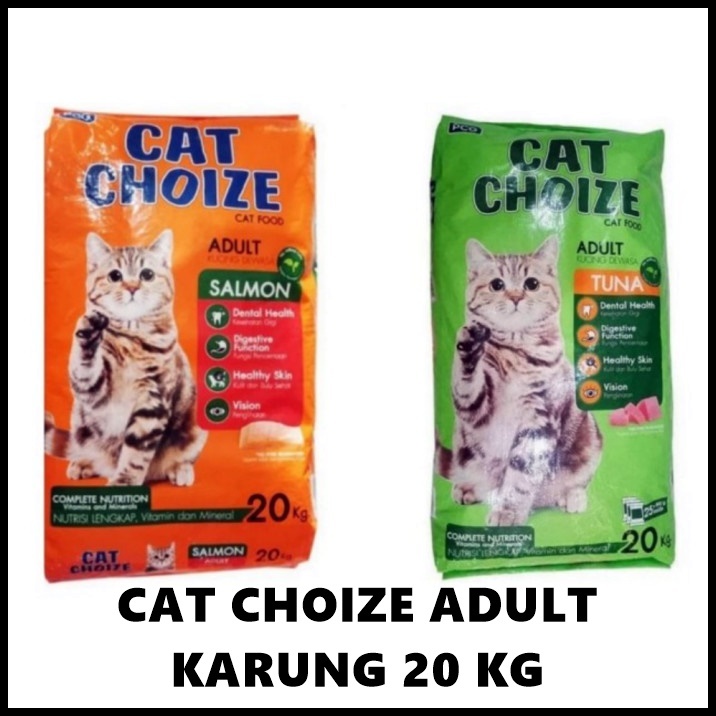 Jual GRAB makanan kucing CAT CHOIZE cc ADULT SALMON TUNA 20KG 20 KG cat ...