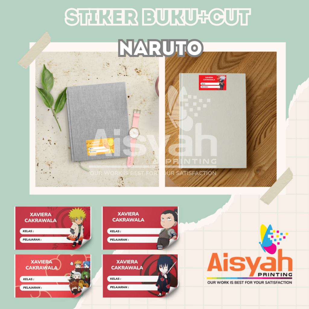 Jual TEMA NARUTO - STIKER LABEL NAMA BUKU - LABEL NAMA - STIKER BUKU ...