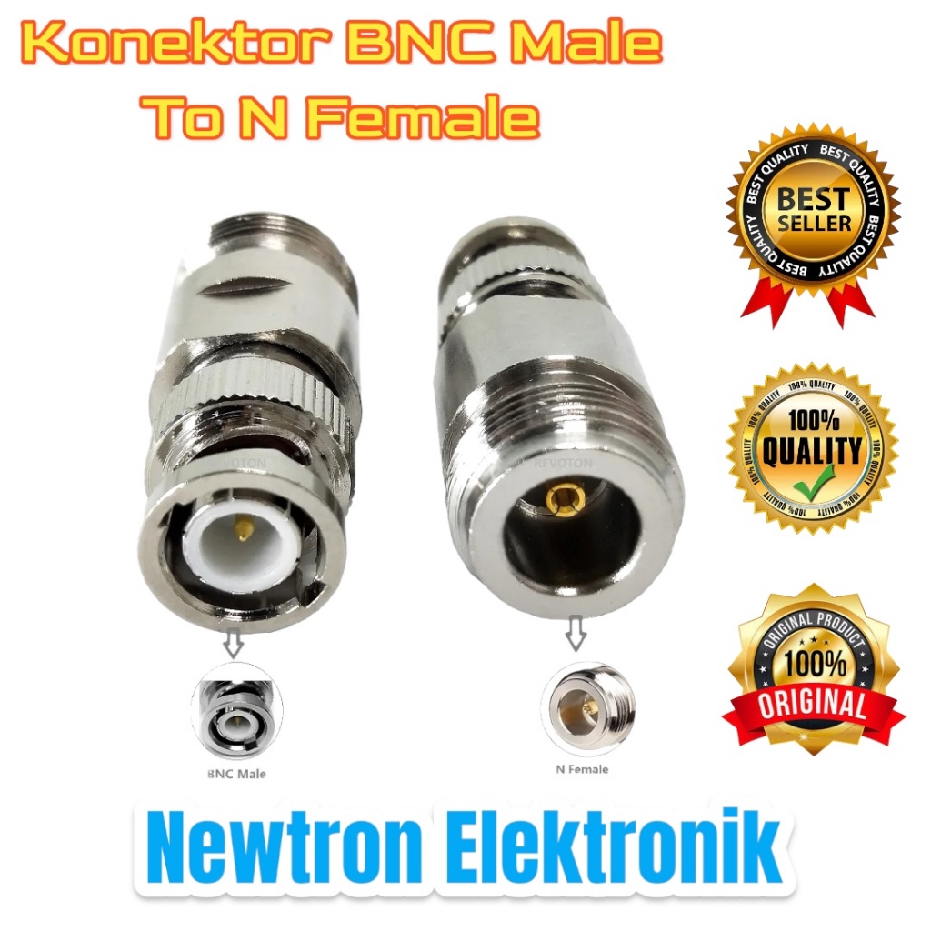 Jual Konektor BNC Male To N Female Connector Sambungan cocok untuk Antena HT Rig Duplexer SWR ...