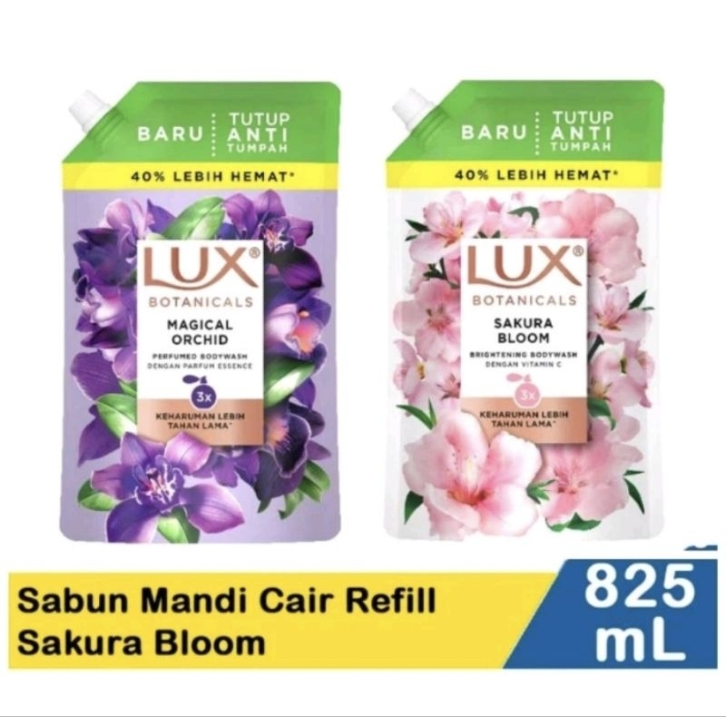 Jual LUX SABUN BODY WASH REFILL 825 ML MAGICAL ORCHID, SAKURA BLOOM // SABUN MANDI CAIR | Shopee ...