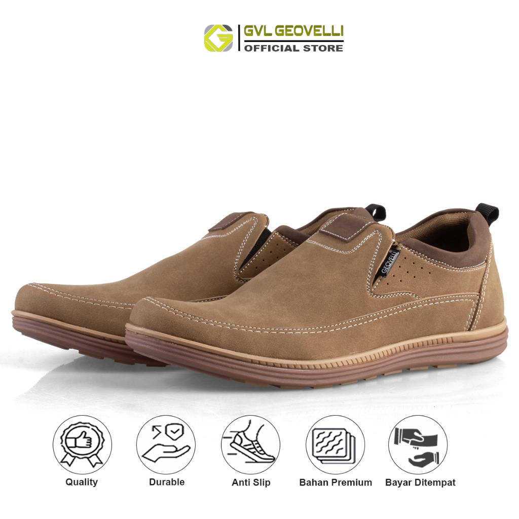 Jual GvL Geovelli Belazo G1978 Sepatu Kasual Pria Kerja Formal Model ...