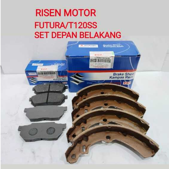 Jual BRAKE PAD BRAKE SHOE FUTURA T120SS KAMPAS REM SET DEPAN BELAKANG FUTURA T120SS | Shopee ...