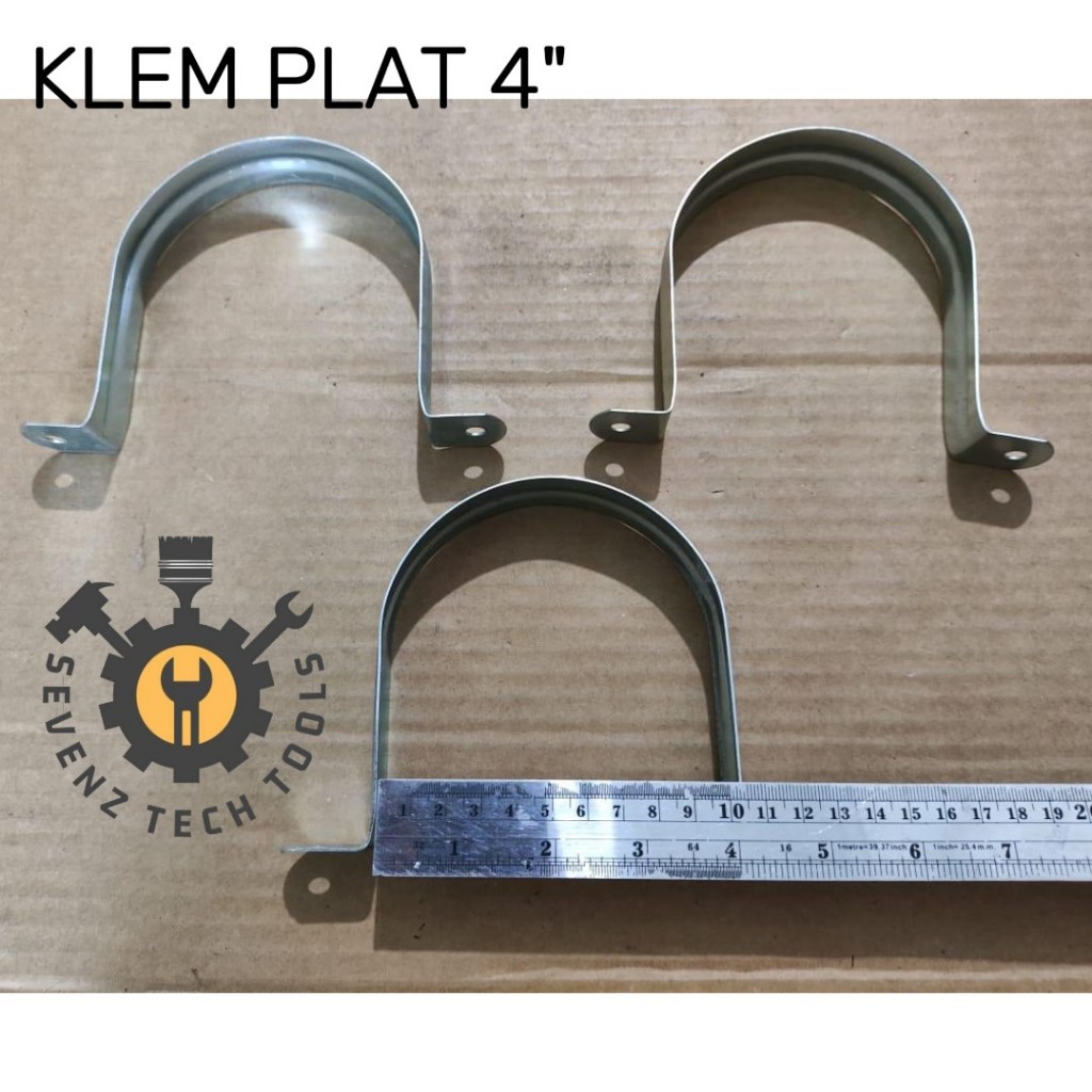 Jual KLEM PIPA PLAT BESI/KLEM BESI BENTUK OMEGA 4" TEBAL | Shopee Indonesia