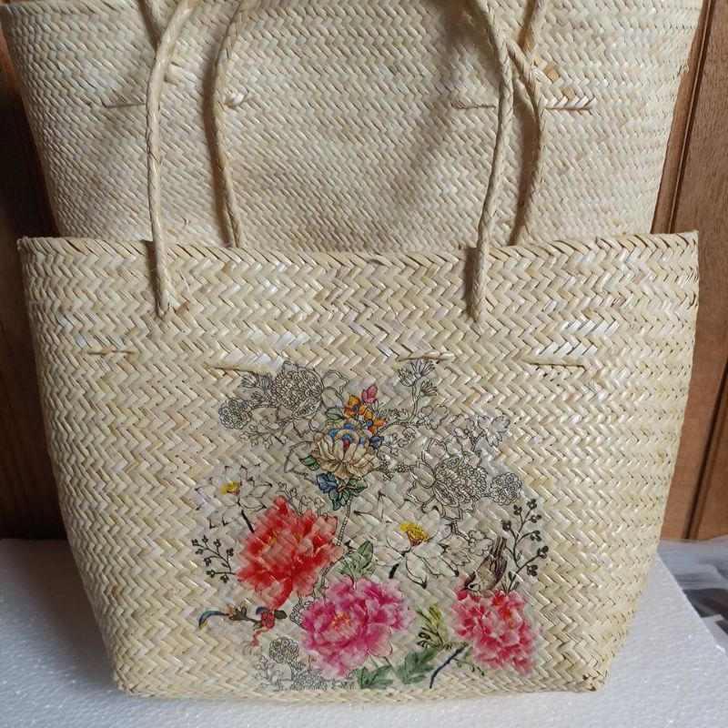 Jual Tas Tote Bag Rotan Lengkap Puring Tas Wanita Handmade Kalimantan ...