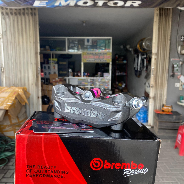 Jual Kaliper Brembo M432 Atau Pitch100 Grey Set breket | Shopee Indonesia