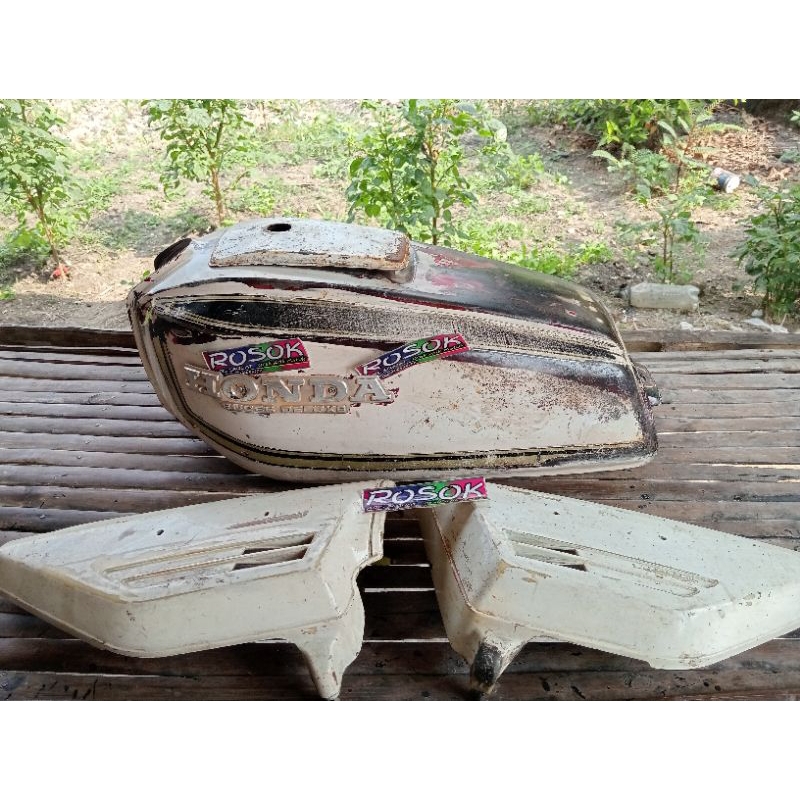 Jual TANGKI GL100/GL125 ORIGINAL WARNA PUTIH REPAIRAN | Shopee Indonesia