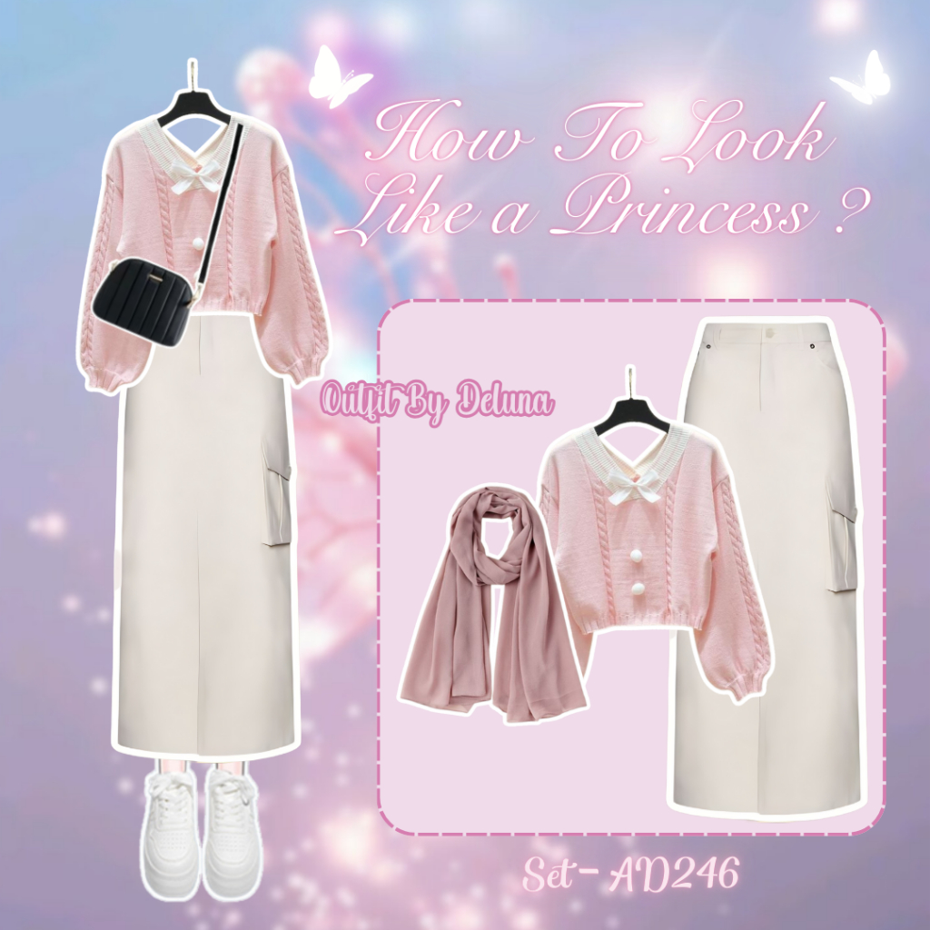 Jual One Set Wanita Kekinian Korean Style One Set Hijab OOTD Kekinian ...