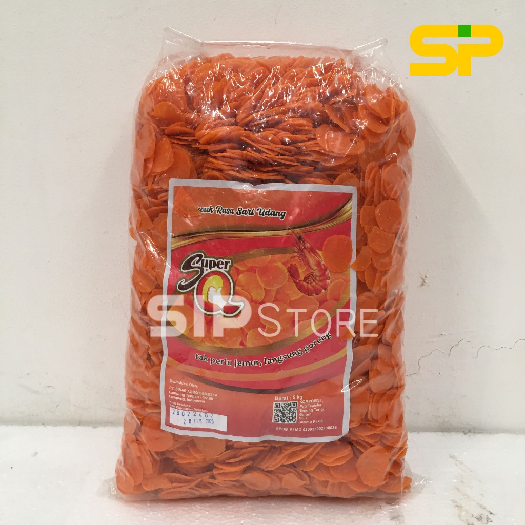 Jual KERUPUK UDANG "SUPER Q" ORANGE @5KG / Kerupuk Mentah / Kerupuk ...