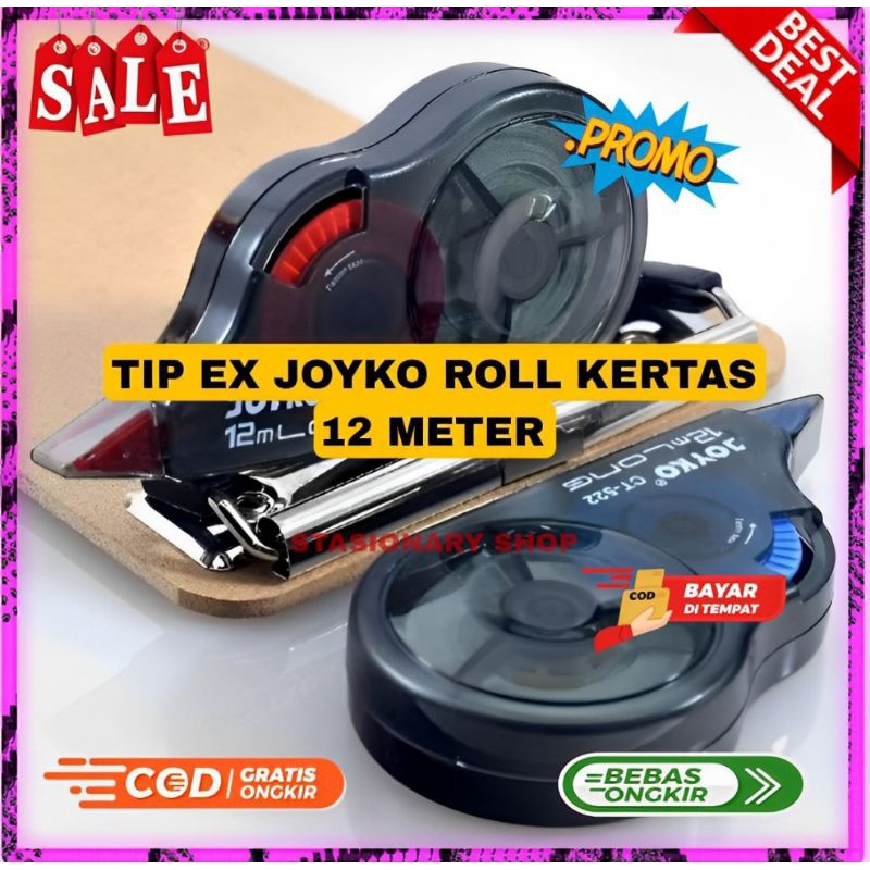 Jual Tip Ex Correction Tape CT-522 JOYKO/Tip Ex Kertas/Tip Ex Kertas ...