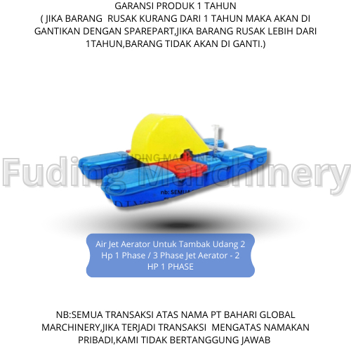 Jual Air Jet Aerator Untuk Tambak Udang 2 Hp 1 Phase / 3 Phase Jet ...
